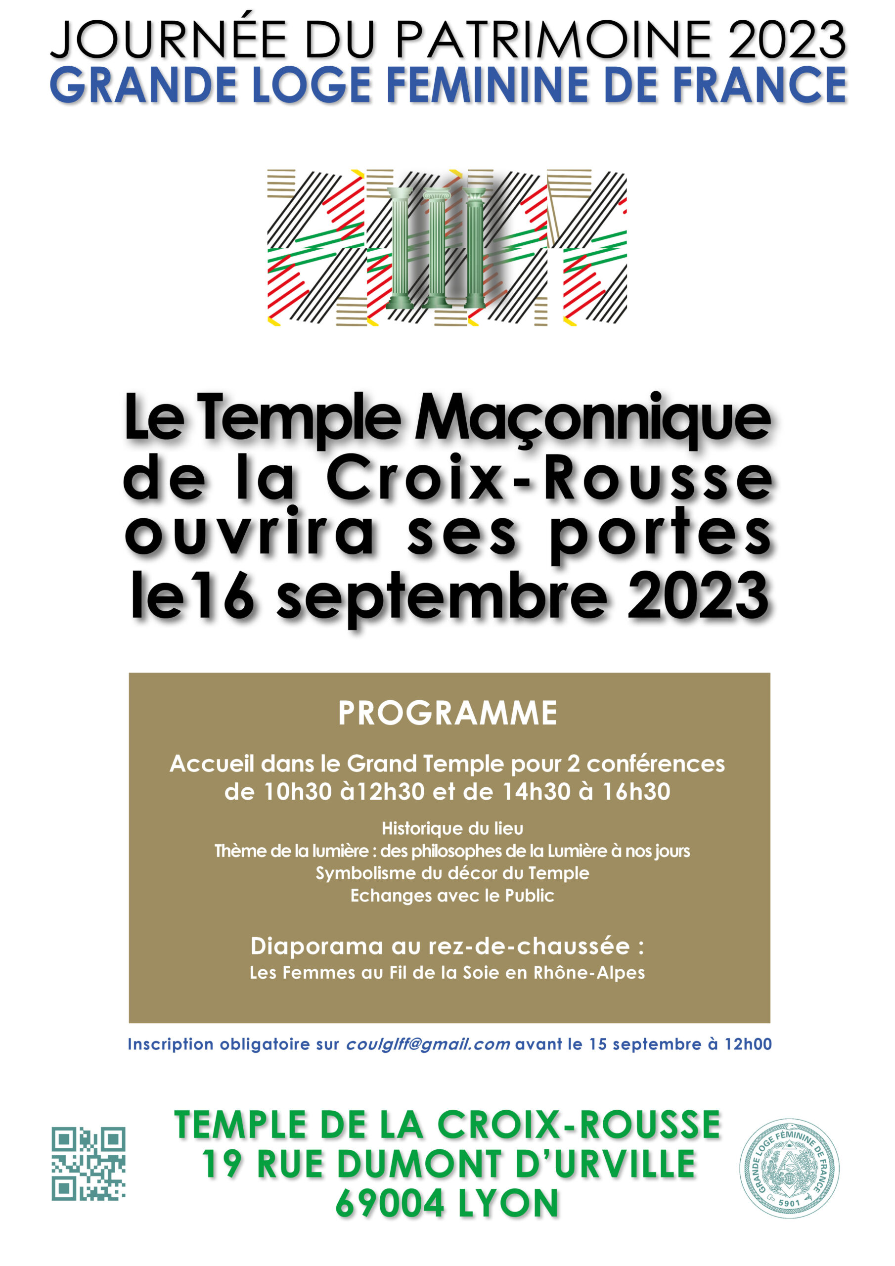 Journée Européenne du Patrimoine - Lyon - 16 septembre 2023 - Grande ...